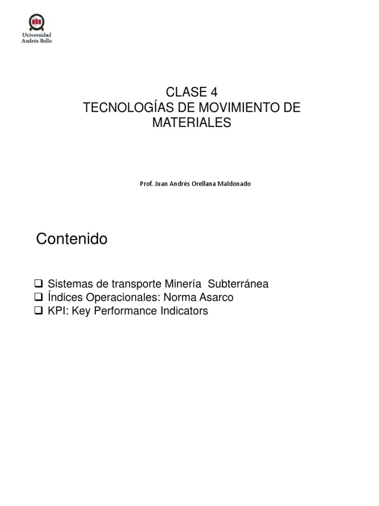 Clase4 (1) | PDF | Minería | Transporte
