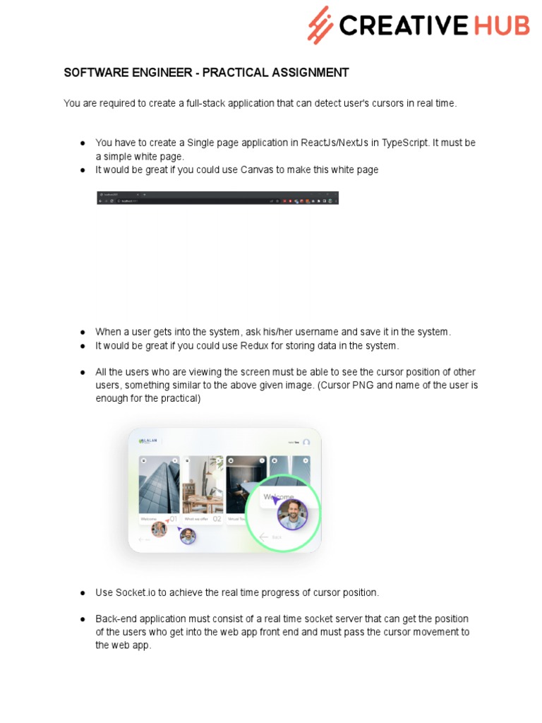 Real-Time Cursor Tracking App Task | PDF
