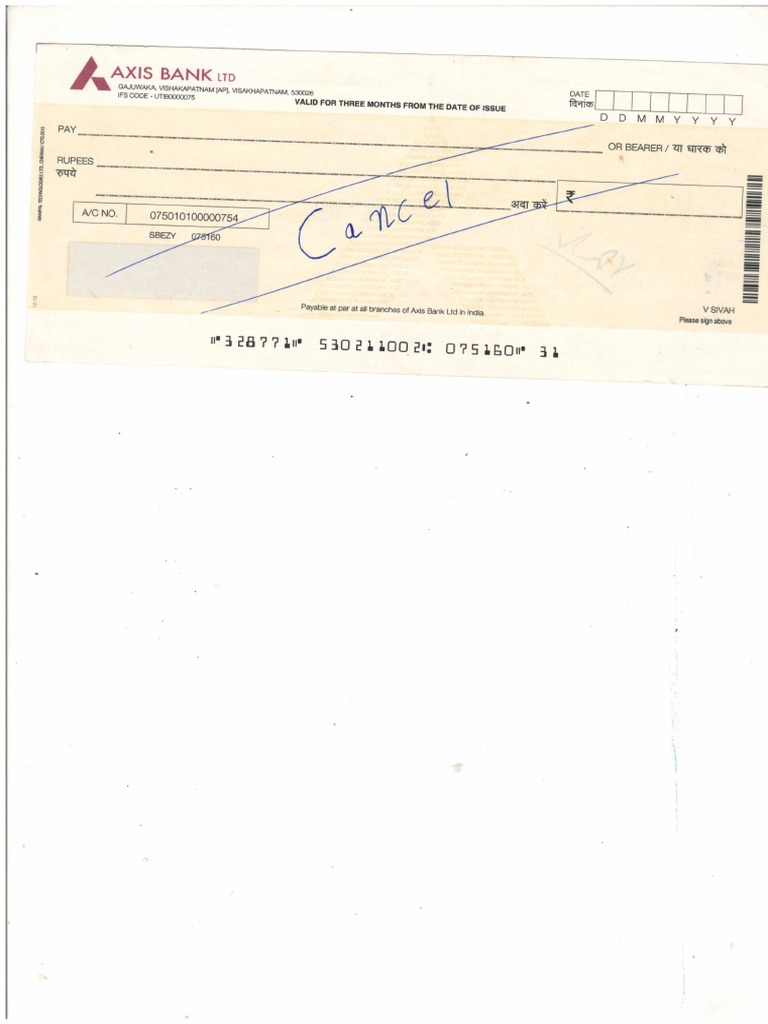 Cancel Cheque | PDF