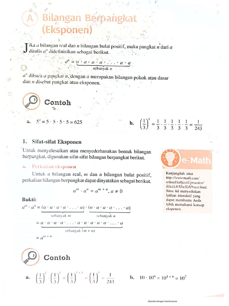 Bilangan Berpangkat, Bentuk Akar Dan Logaritma | PDF