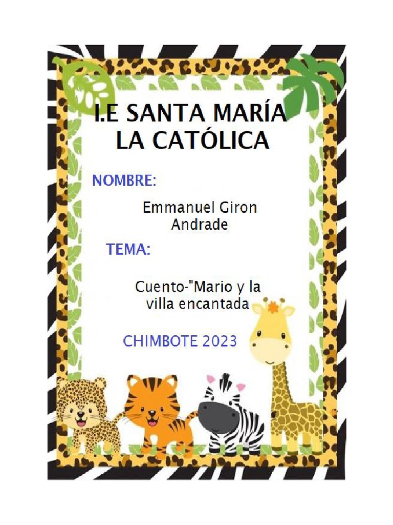 Cuento Mario y La Villa Encantada | PDF | Osos
