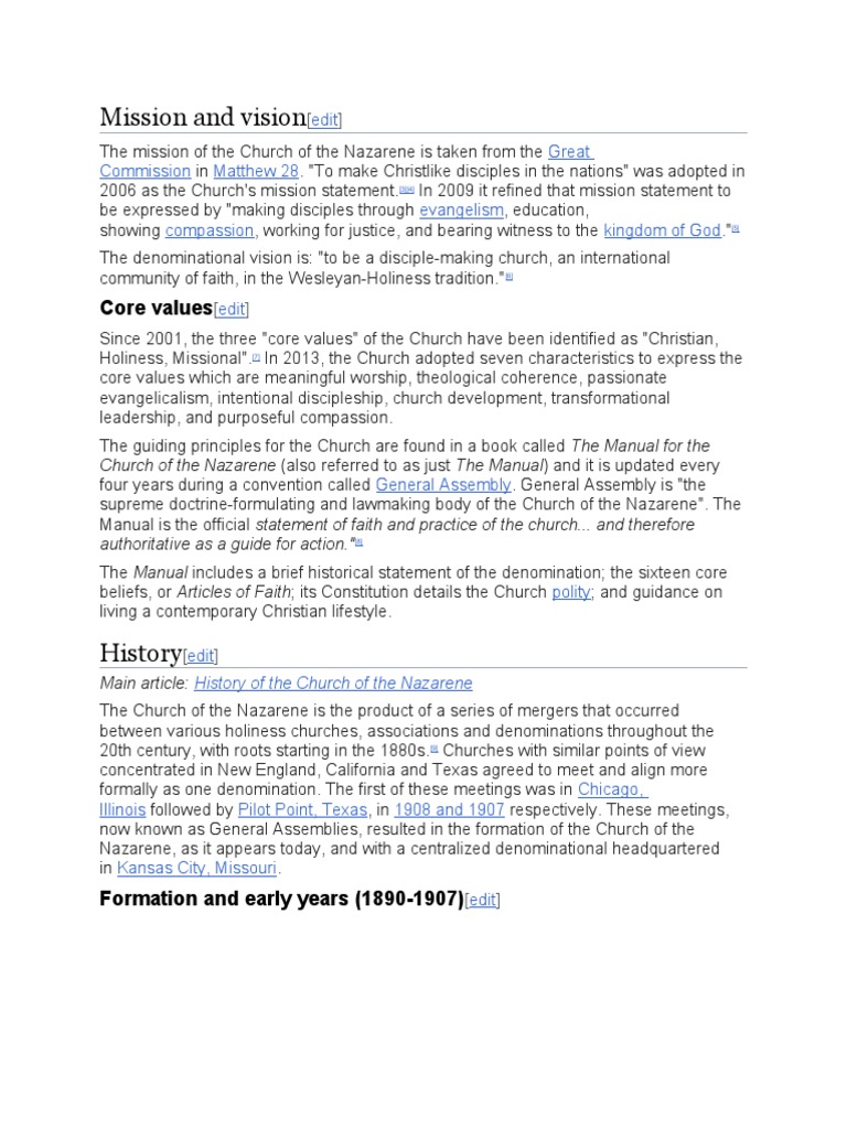 Mission and Vision | PDF | Grace In Christianity | Sanctification