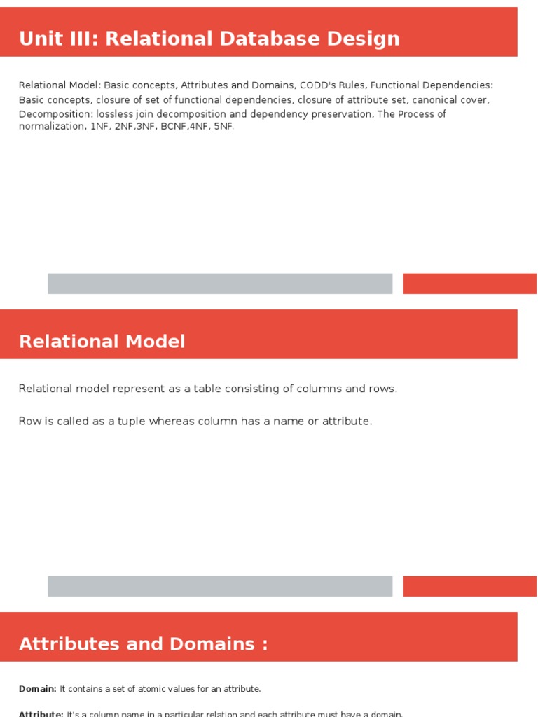 DBMS Unit 3 | PDF | Relational Model | Databases