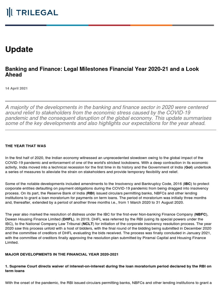 Tri Legal | PDF | Reserve Bank Of India | Loans