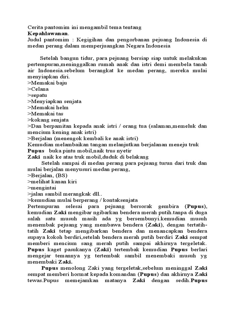 Sinopsis Pantomim | PDF