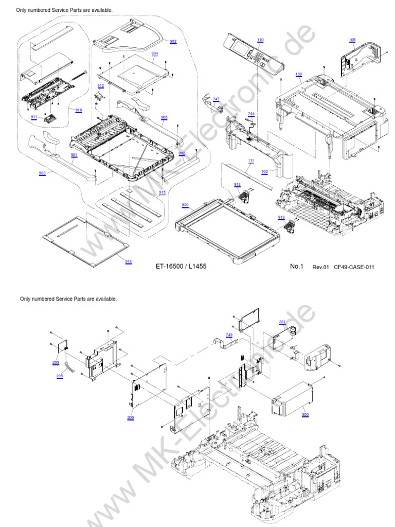 Epson L1455 Exploded Diagrams | PDF | Information And Communications ...