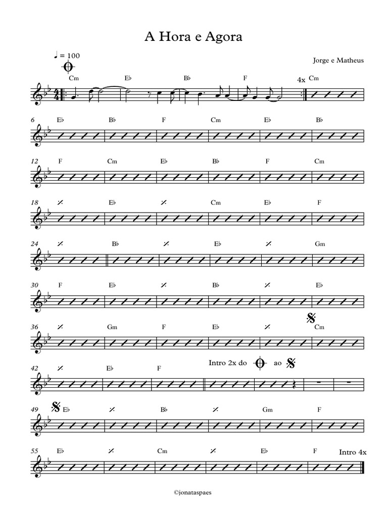 A Hora e Agora - Partitura Completa | PDF