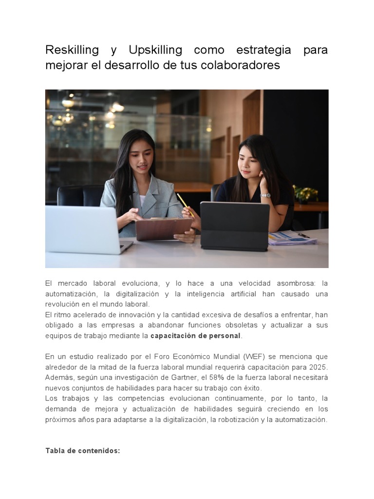 Estrategias de Reskilling y Upskilling | PDF | Aprendizaje | Ingeniería de software
