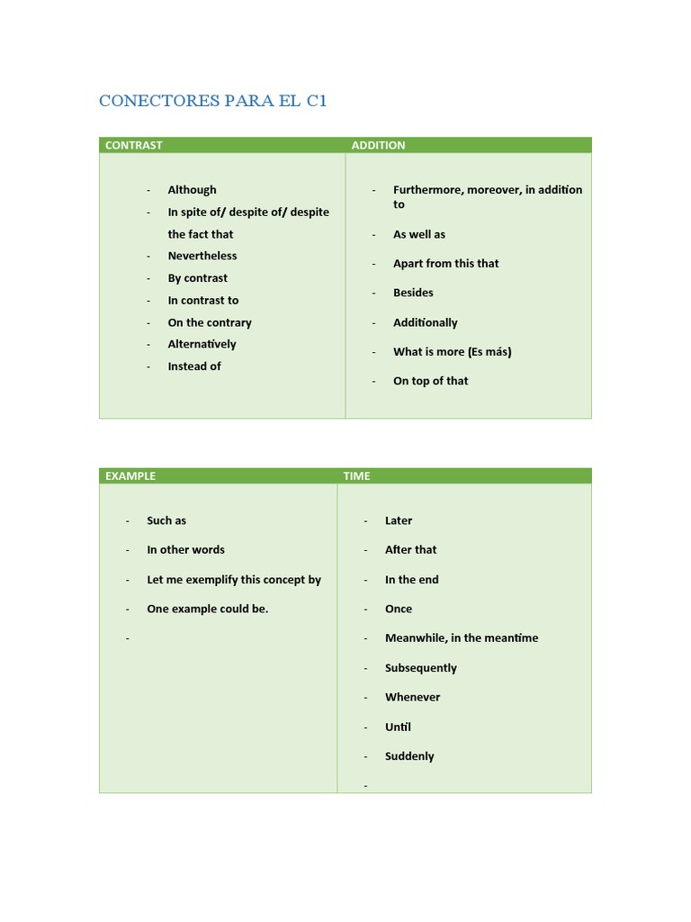 Conectores para El C1 | PDF | Philosophical Theories | Philosophical Movements