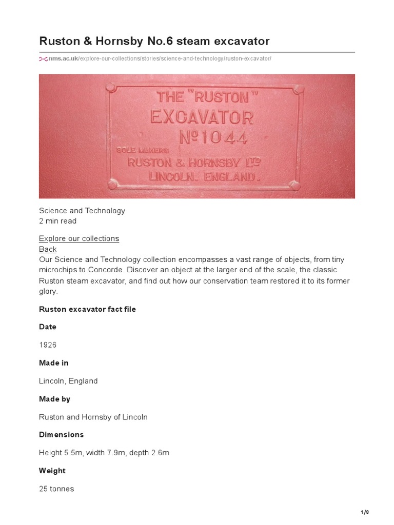 UK Steam Shovel | PDF