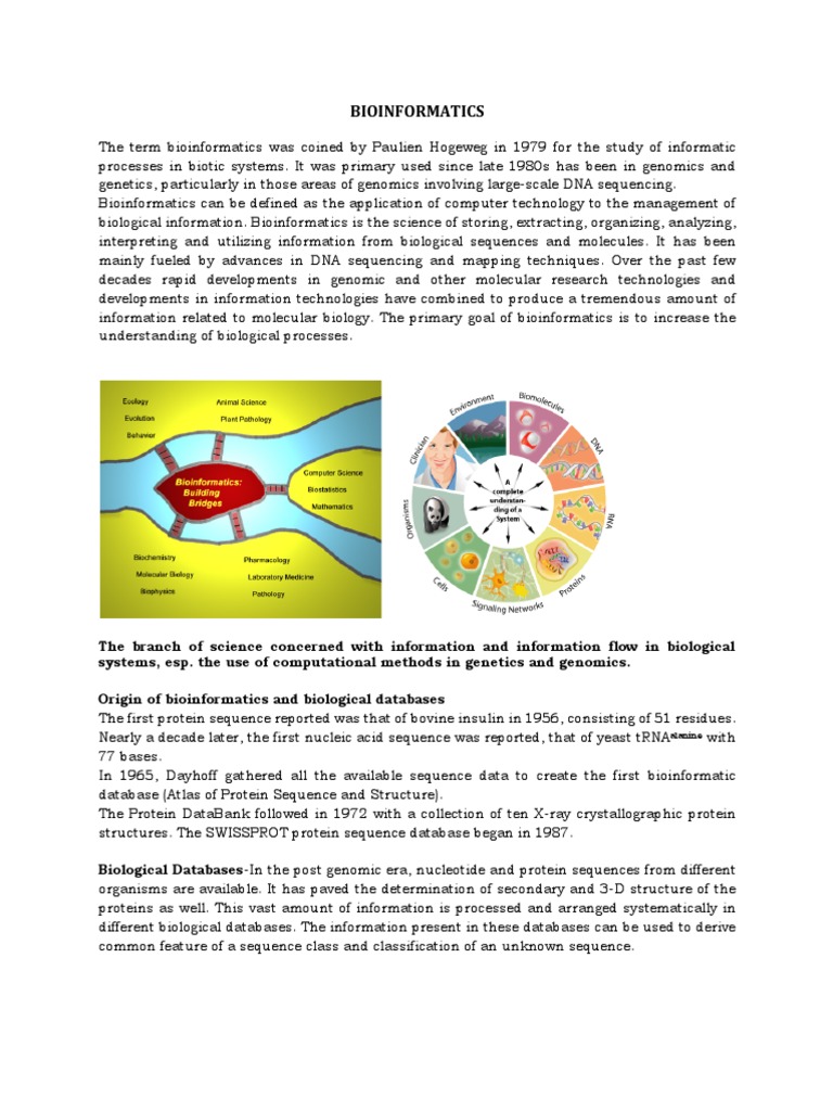 Bioinformatics (STH Sir) | PDF | Bioinformatics | Sequence Alignment