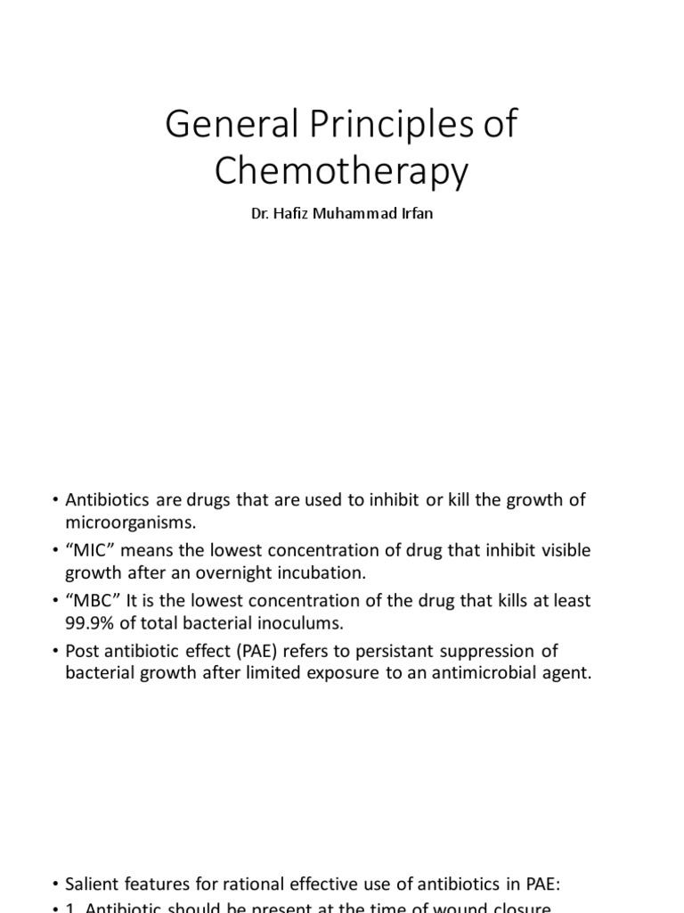 General Principles of Chemotherapy | PDF