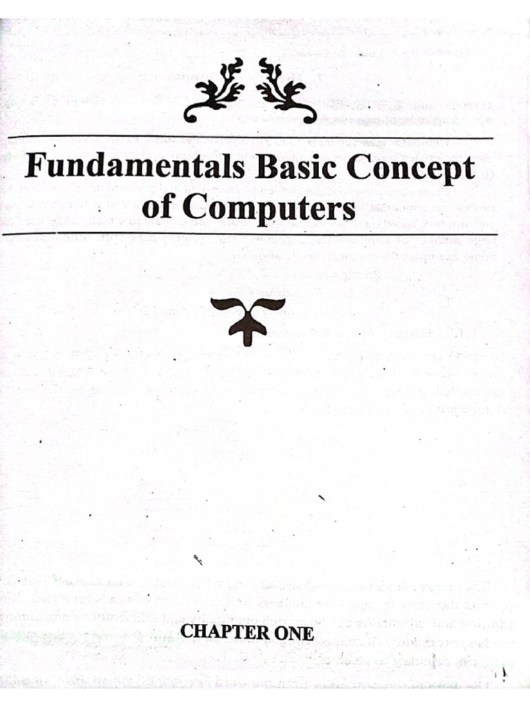 Computer chapter 1 | PDF
