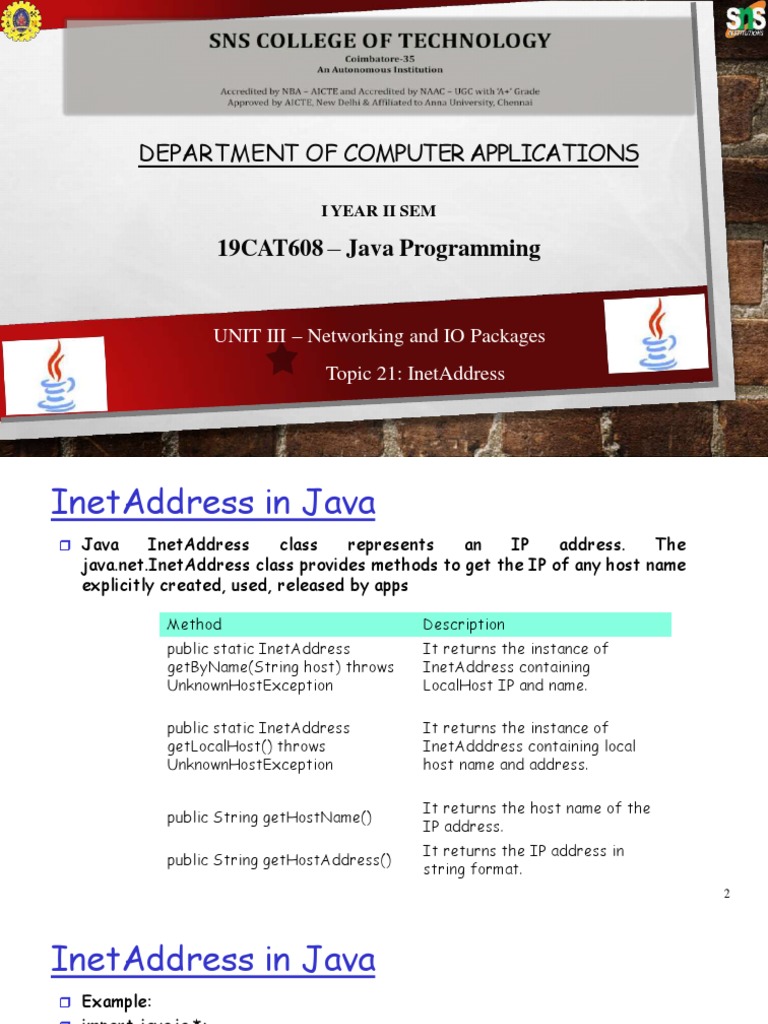 Inet Addresses | PDF | Network Socket | Port (Computer Networking)