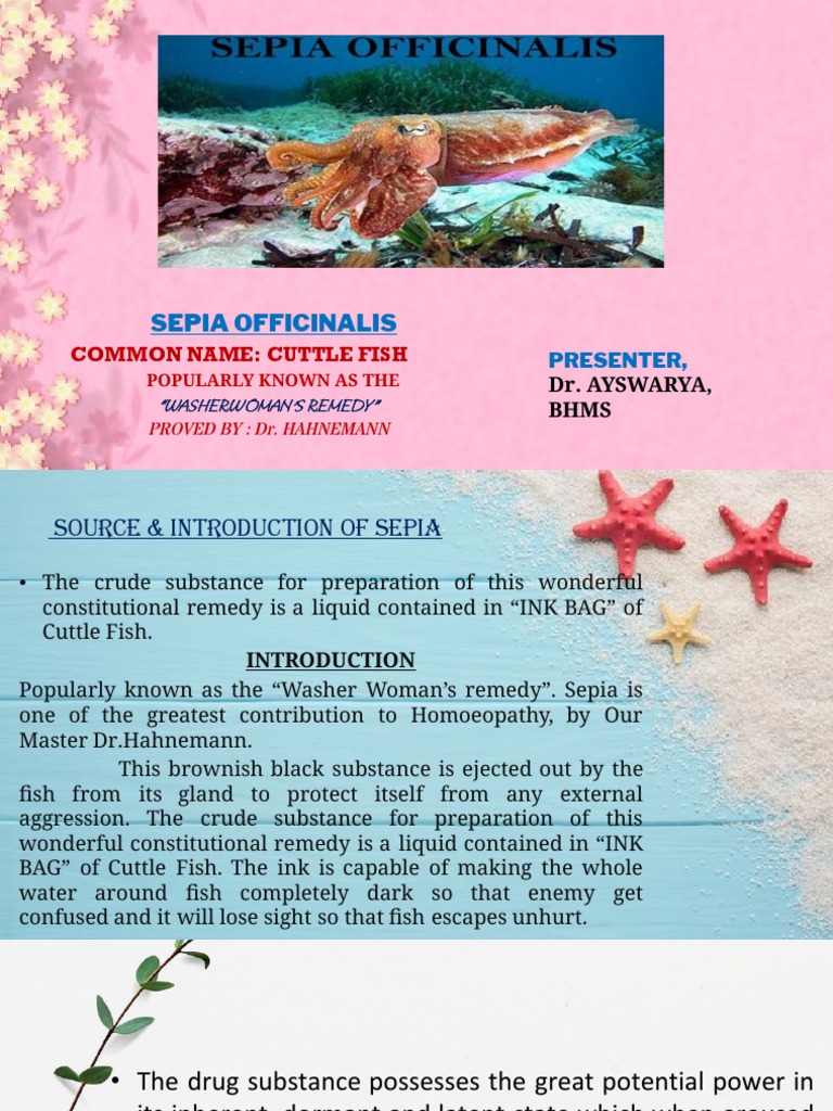 Sepia Officinalis | PDF | Cough | Homeopathy
