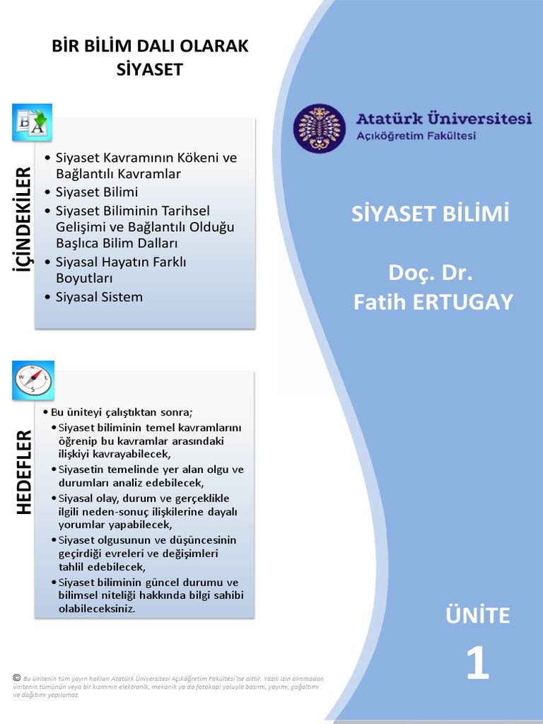 Siyaset Bilimi 1 | PDF