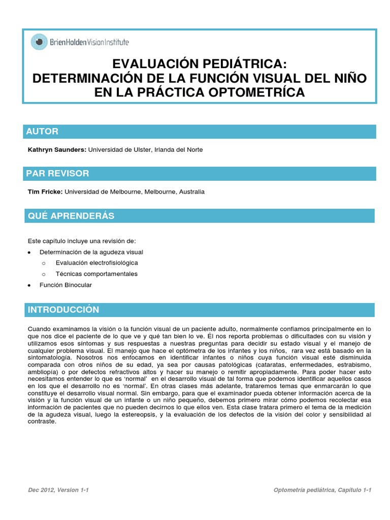 Evaluación de optotipos morfoscópicos infantiles | PDF | Percepción ...