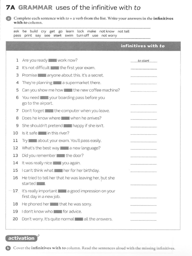 GRAMMAR - Inf With To and Verb Ing-New en File | PDF