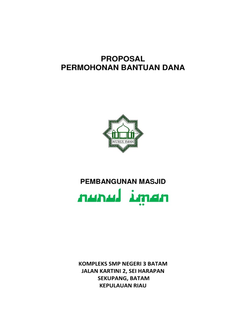 Proposal Pembangunan Plafon Masjid | PDF | Karier & Perkembangan | Bisnis