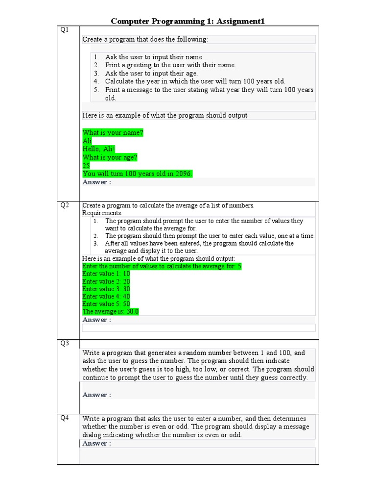 CP1 Assignment#1 | PDF | Mathematics | Computer Science