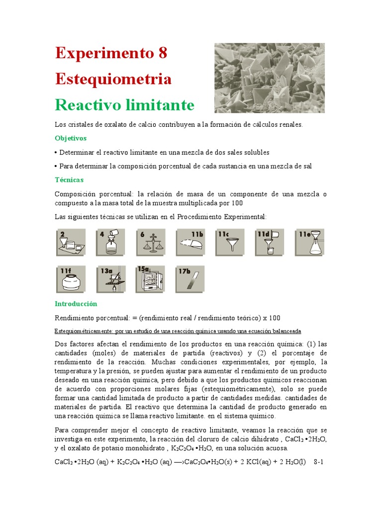 Experimento 7 | PDF | Reacciones químicas | Sal (química)
