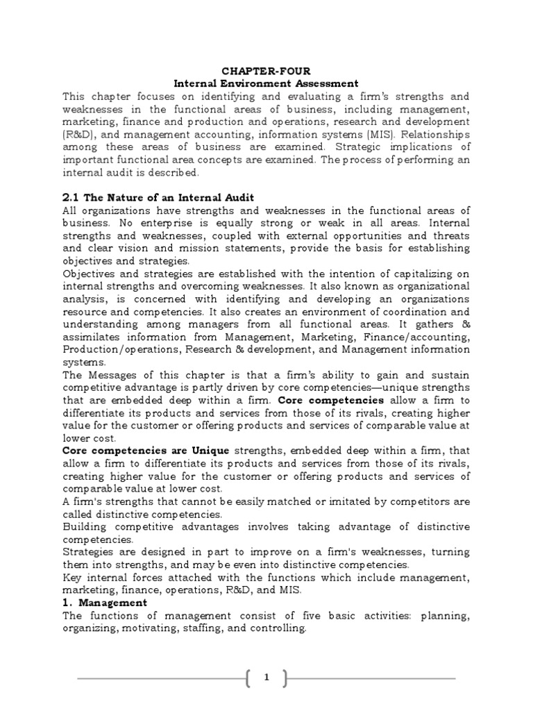 Strategic Management CHAPTER-four | PDF | Value Chain | Strategic Management