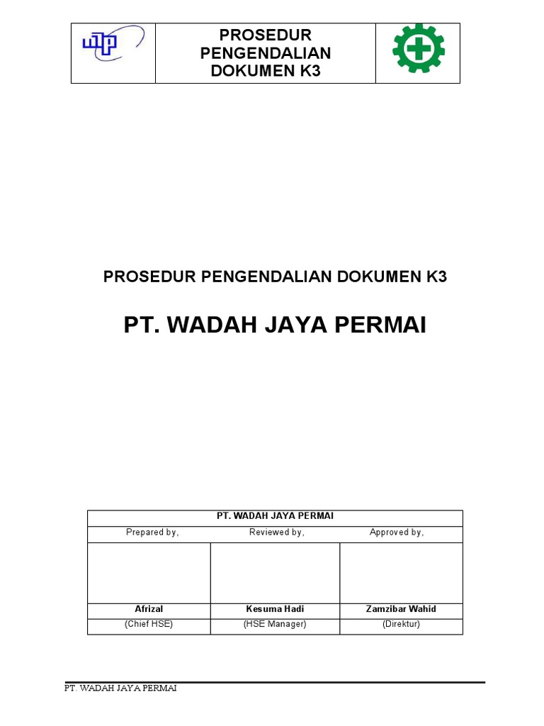 Program Pengendalian Dokumen K3 | PDF | Bisnis