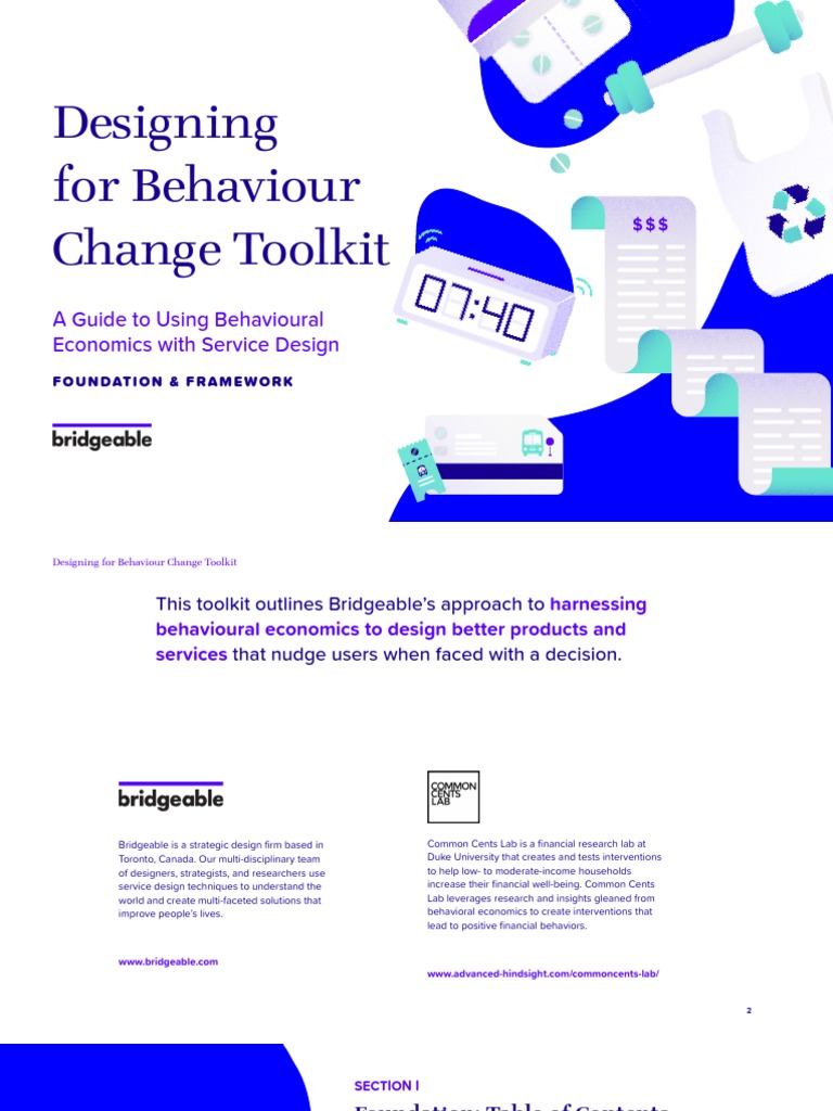 Bridgeable Designing Behaviour Change Toolkit - 201725 | PDF | Behavioral Economics | Behavior