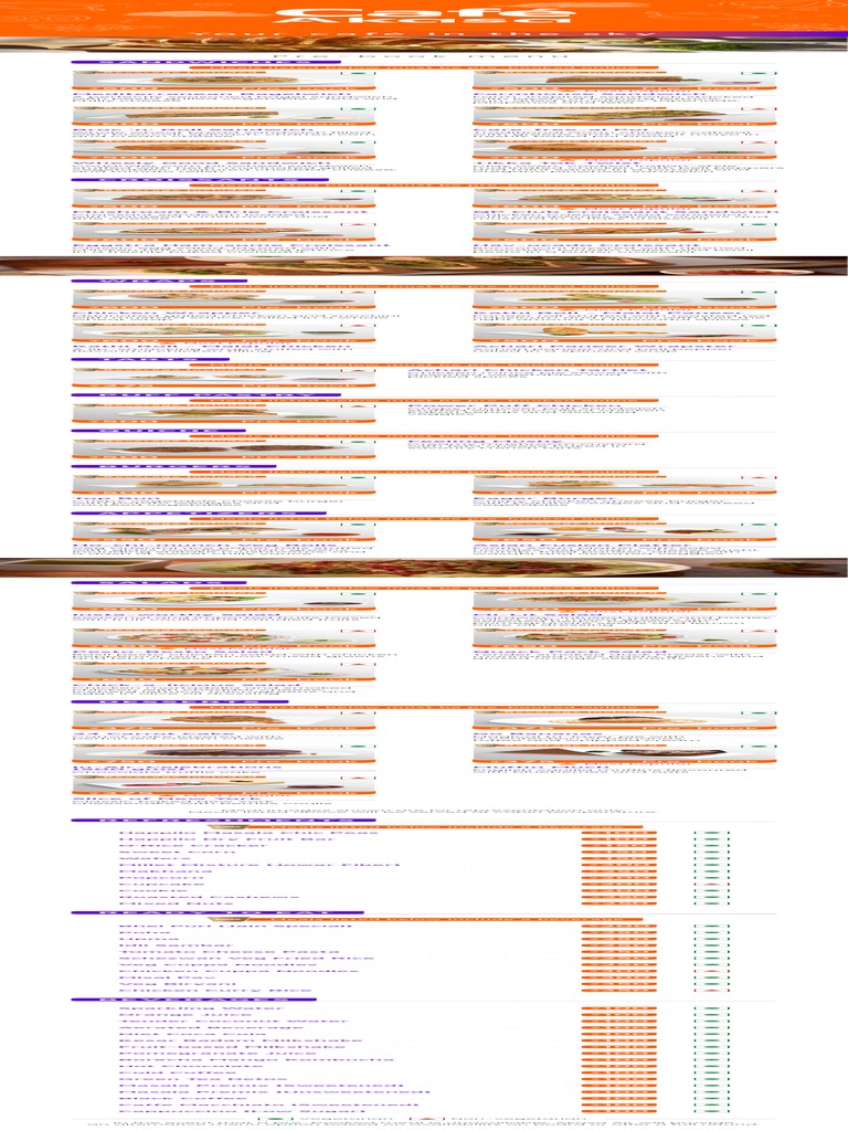 Cafe Akasa Menu | PDF | Salad | Hamburgers