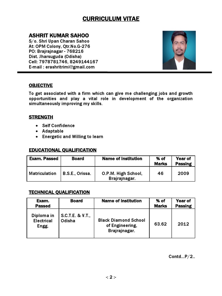 Ashrit Kumar Sahoo Resume | PDF | Learning | Cognition