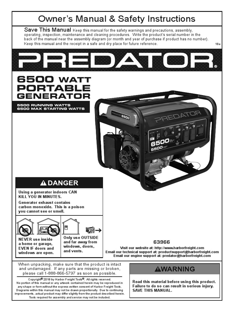 Predator 6500 | PDF | Ac Power Plugs And Sockets | Gasoline