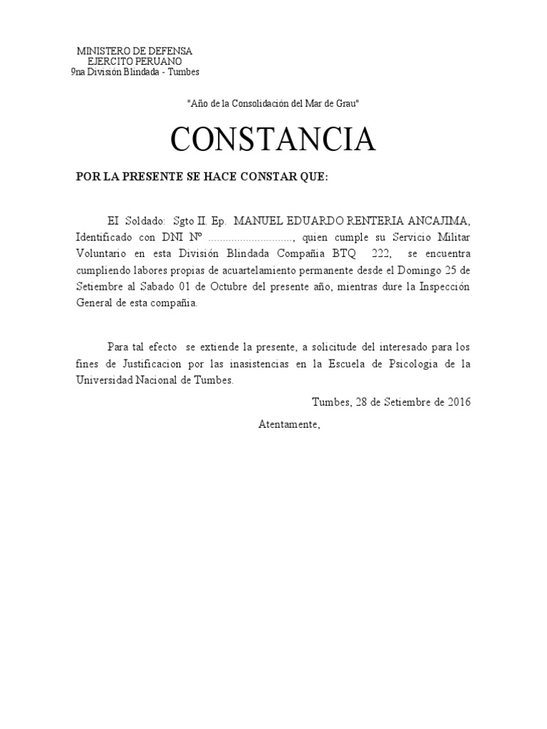 Constancia | PDF