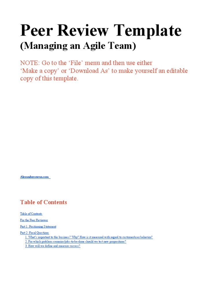 Managing With Agile - Peer-Review Rubric (Coursera) | PDF | Rubric ...