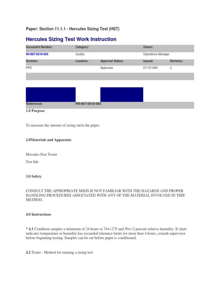 FTPM Section 11.1.1 Hercules Sizing Test (HST) | PDF | Calibration | Switch