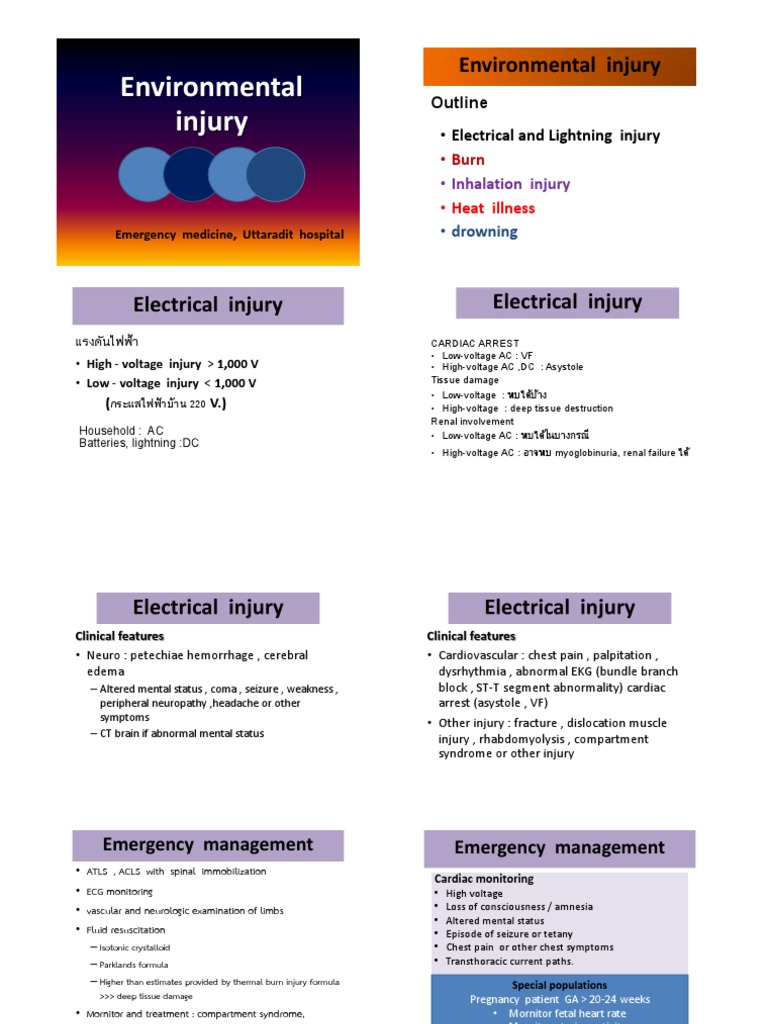 Environmental Injury นศพปี5 64 | PDF | Burn | Injury