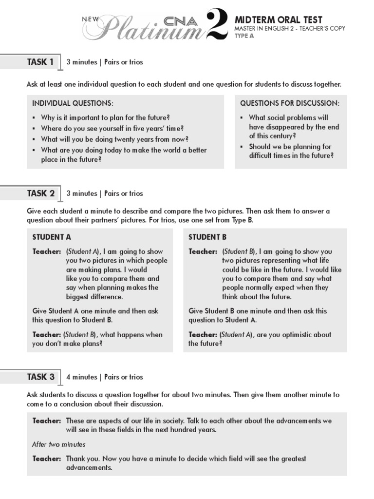Master in English 2 - Midterm Oral Test Type A | PDF | Learning ... Master in English 2 - Midterm Oral Test Type A | PDF | Learning ...