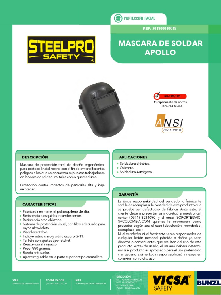 Mascara Soldar Apollo | PDF | Soldadura | Construcción