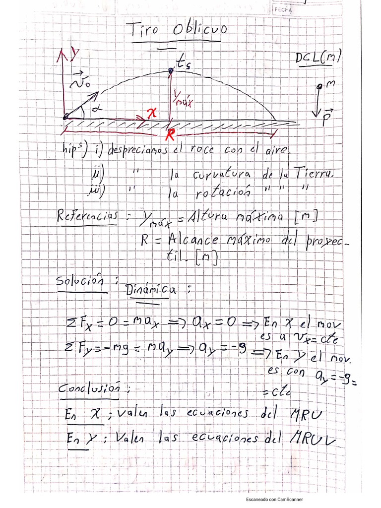 Movimiento de Proyectiles | PDF