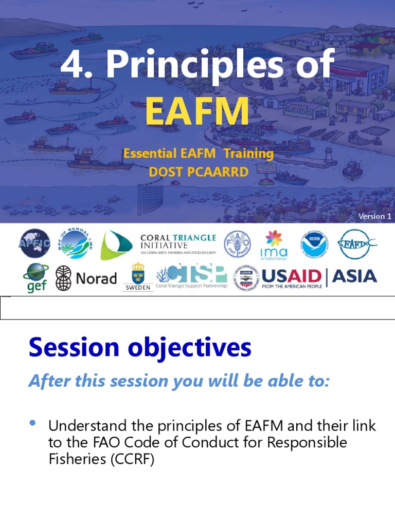 Principles of EAFM | PDF | Governance | Natural Environment