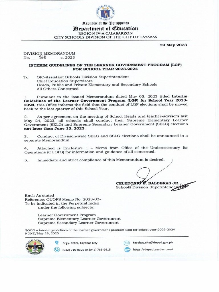 SM 021 - 2023 - Interim Guidelines of The Learner Government Program ...