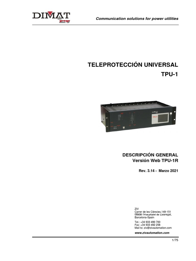Tpu-1 Descripcion General MVJ Sun Web Version Tpu-1r r3.14-c | PDF | Protocolos de internet | Relé