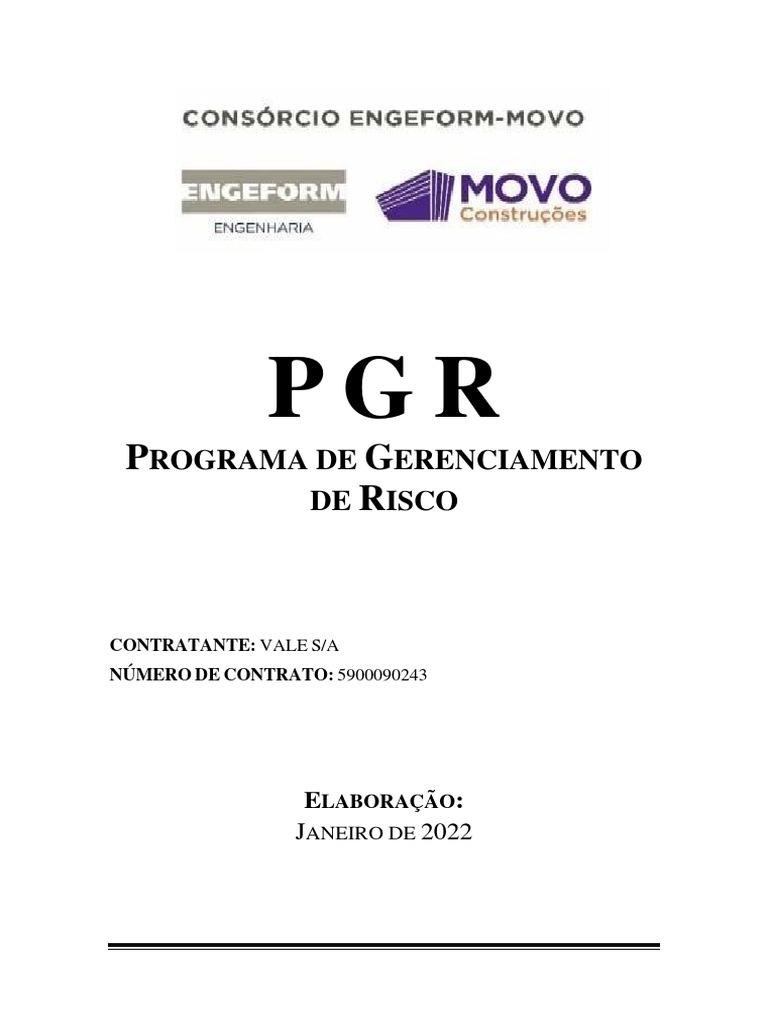 PGR - ENGEFORM - 2022 Rev002 | PDF | Fator de risco | Fatores humanos e Ergonomia
