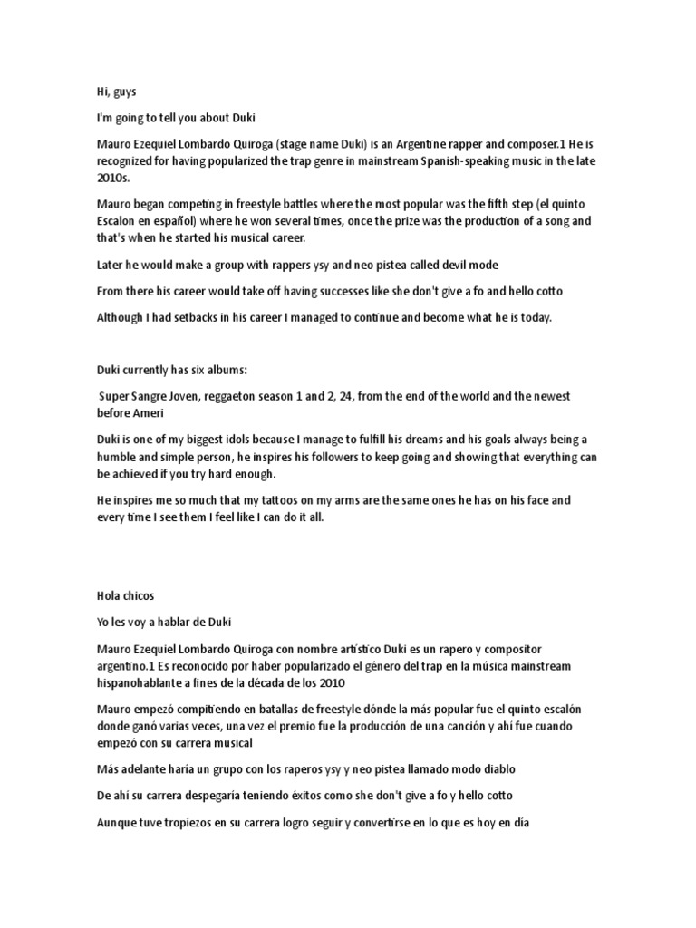 Exposicion Ingles | PDF