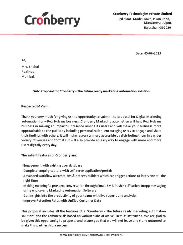 Proposal - Rozi Hub My Business | Download Free PDF | Websites | World ...