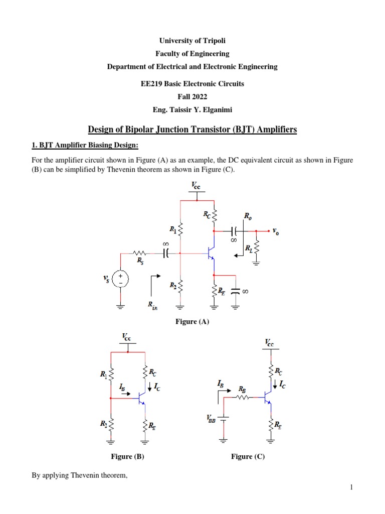 Design DC and Ac Load Lines - Fall 2022 | PDF | Bipolar Junction ...