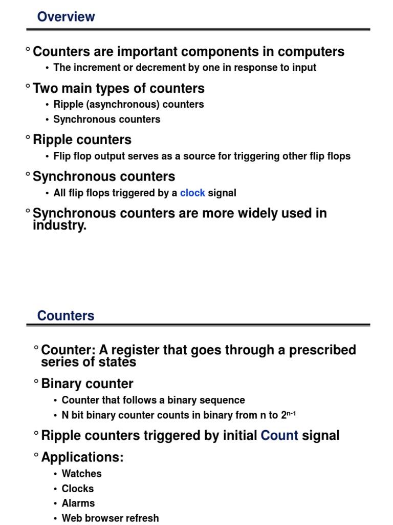 Chapter 6 (Counter) | PDF | Telecommunications Engineering | Computer Science