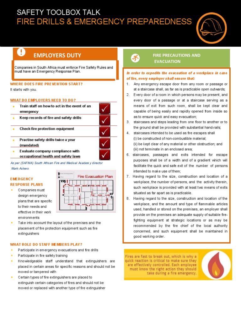 OHS-TBT-003 - Fire Drills - Emergency Preparedness | PDF | Fire Safety ...