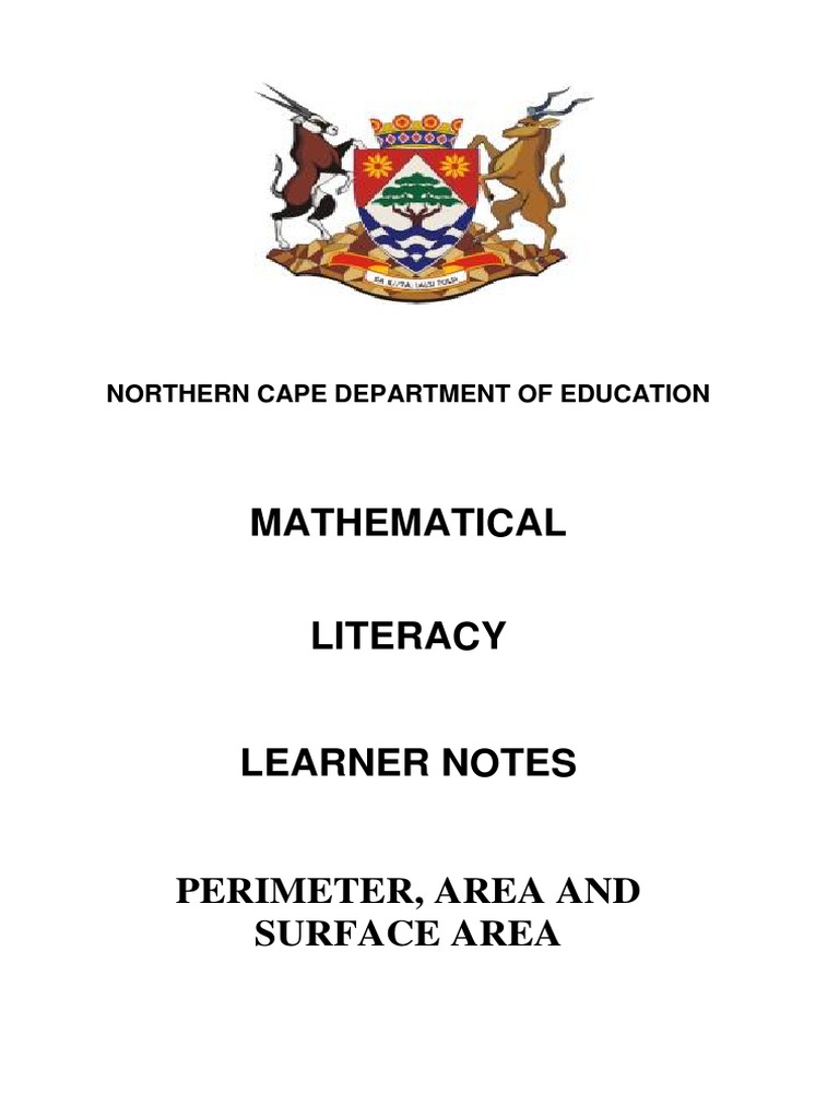 Learner Notes PerimeterArea | PDF | Area | Length