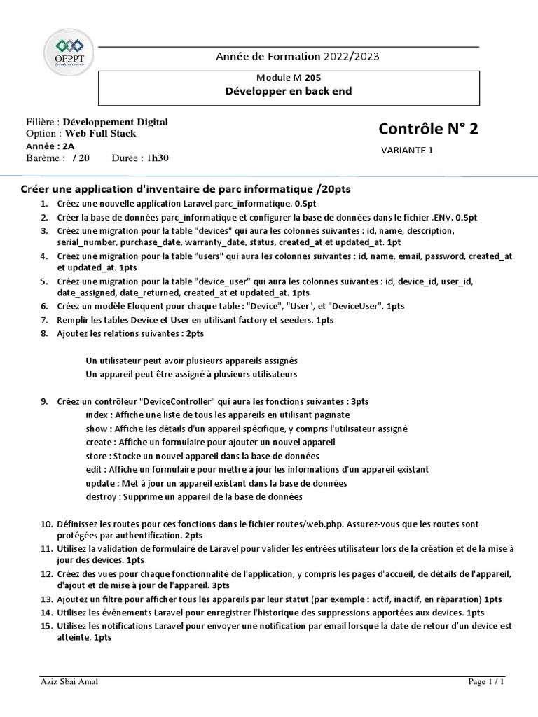 CC2 Backend V1 | PDF | Bases de données | Informatique