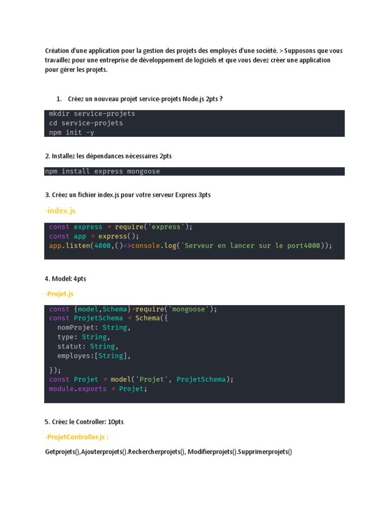 Gestion Projets Node.js avec Docker | PDF | Informatique | Logiciel